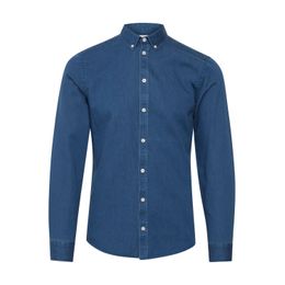 Jeanshemd Casual Friday "Jeanshemd CFAnton", Herren, Gr. 3XL, N-Gr, blau (denim mid blau), Obermaterial: 100% Baumwolle CO., Hemden Jeanshemd