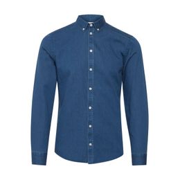 Jeanshemd Casual Friday "Jeanshemd CFAnton", Herren, Gr. XXL, N-Gr, blau (denim mid blau), Obermaterial: 100% Baumwolle CO., Hemden Jeanshemd