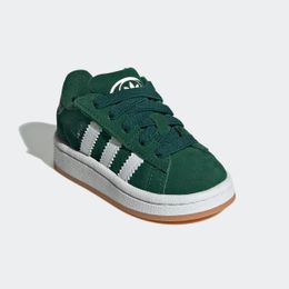 Sneaker adidas originals "CAMPUS 00S COMFORT CLOSURE ELASTIC LACE", Kinder, Gr. 23, gr&uuml;n (dunkelgr&uuml;n, ftwr wei&szlig;, gum 2), Leder, Synthetik, Schuhe Sneaker, f&uuml;r Babys und Kleinkinder aus Leder und Wildleder, mit Gummisohle