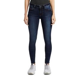 Skinny-fit-Jeans Tom Tailor Denim "JONA", Damen, Gr. 28, L&auml;nge 34, blau (schwarz stone wash denim), Denim/Jeans, Obermaterial: 72% Baumwolle, 27% Polyester, 1% Elasthan, skinny fit lang, Jeans