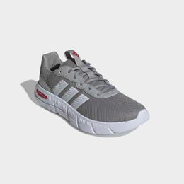 Walkingschuh adidas Sportswear "CLOUDFOAM FLEX LACES", Damen, Gr. 42, mgh solid grau, ftwr wei&szlig;, better scarlet, Textil, Schuhe Walkingschuh
