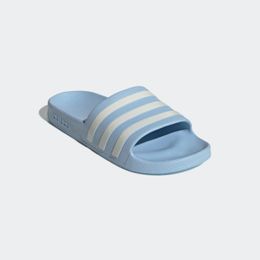 Badesandale adidas Sportswear "AQUA ADILETTE", Damen, Gr. 39, blau (glow blau, zero metallic, zero metallic), Synthetik, Schuhe, Badelatschen