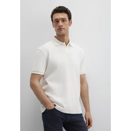 Poloshirt Mavi "POLO NECK TEE", Herren, Gr. S, antique wei&szlig;, 98% Baumwolle, 2% Elastan, weit normal, ohne Ausschnitt, Shirts, Premium Poloshirt