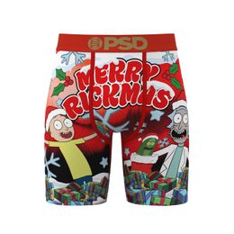 Boxershorts PSD "R&M MERRY RICKMAS. Herren", Herren, Gr. L, multi, 88% Polyester, 12% Elasthan, Unterhosen