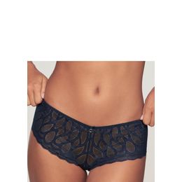 Lascana Damen Panty "Evita", Gr. 36dunkelblau, Spitze, Obermaterial: 90% Polyamid, 10% Elasthan, Unterhosen, aus leicht transparenter Spitze