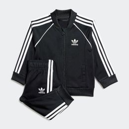 Trainingsanzug adidas originals "ADICOLOR SST KIDS", M&auml;dchen, Gr. 62, schwarz, Obermaterial: 100% Polyester, Sportanz&uuml;ge Trainingsanzug