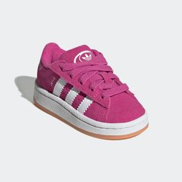 Sneaker adidas originals "CAMPUS 00S COMFORT CLOSURE ELASTIC LACE", Kinder, Gr. 24, rosa (semi lucid fuchsia, cloud wei&szlig;, gum 2), Leder, Synthetik, Schuhe Sneaker, f&uuml;r Babys und Kleinkinder aus Leder und Wildleder, mit Gummisohle