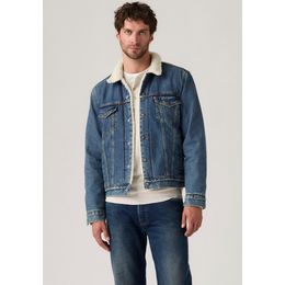 Levi's LEVI'S Herren Kurzjacke "SHERPA"in the morning sherp, Gr. XL, Denim/Jeans, Obermaterial: 100% Baumwolle, Jacken, mit Sherpa F&uuml;tterung