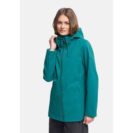 Outdoorjacke Marikoo "Minaa", Damen, Gr. L, ocean gr&uuml;n, Obermaterial: 100% Polyester; Futter: 100% Polyester; Wattierung: 100% Polyester; &Auml;rmelfutter: 100% Polyester, Jacken Outdoorjacke, Sportliche Outdoorjacke mit Kapuze und hochschlie&szlig;enden Kragen