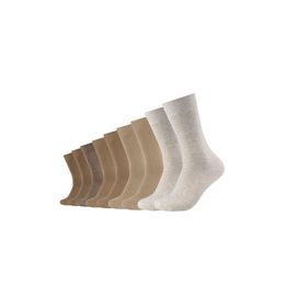 Socken Camano "Socken 9er Pack", Damen, Gr. 35-38, beige (incense), 78% Baumwolle, 21% Polyamid, 1% Elasthan, uni, Socken Socken