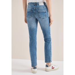 Comfort-fit-Jeans Cecil, Damen, Gr. 36, L&auml;nge 28, mid blau wash, Jeans, 78% Baumwolle, 20% Polyester, 2% Elasthan, unifarben, lang, Jeans, Middle Waist