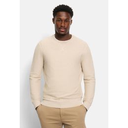 Strickpullover OLYMP "OLYMP Casual Strick", Herren, Gr. L, hellbeige, 100% Baumwolle, Pullover Strickpullover
