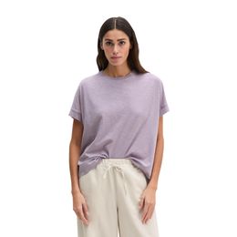 Marc O'Polo T-Shirt MARC O'POLO "mit angeschnittenen &Auml;rmeln", Damen, Gr. M, dusty lavender, Obermaterial: 52% Baumwolle, 48% Viskose, unifarben, Basic, loose fit, Rundhals, Shirts T-Shirt