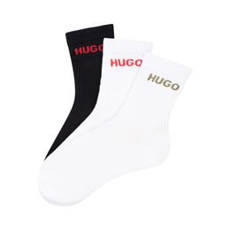HUGO UNDERWEAR Damen Socken "6P QS RIB LOGO CC", Gr. 43open miscellaneous 965, Baumwollmischung, Socken, mit eingestricktem HUGO Logo