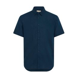 Leinenhemd Blend "Leinenhemd BHVIC", Herren, Gr. L, N-Gr, blau (marineblaus), Obermaterial: 55% Leinen LI. 45% Viskose CV., Hemden
