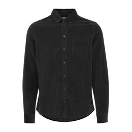 Langarmhemd Casual Friday "Langarmhemd CFAton", Herren, Gr. S, N-Gr, schwarz (anthrazit schwarz), Obermaterial: 100% Baumwolle CO., Hemden