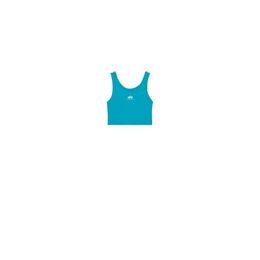 Muskelshirt Alpha Industries "Basic Crop-Tank SL Women", Damen, Gr. L, blau (blau lagoon), Obermaterial: 95% Baumwolle, 5% Elastan, Shirts