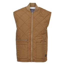 Steppweste Casual Friday "Steppweste CFOlas", Herren, Gr. M, braun (ermine), Obermaterial: 100% Polyester PES., Westen Steppweste