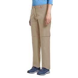 Zip-off-Hose Jack Wolfskin "PICO TRAIL ZIP OFF PANTS W", Damen, Gr. 46, N-Gr, hazel wood, Obermaterial: 100% Polyester. Futter: 100% Polyester, Hosen, Atmungsaktiv & schnell trocknend & zwei Tragevarianten