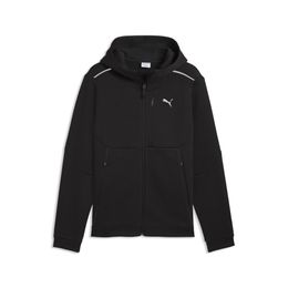 Sweatjacke Puma "PumaTECH Kapuzenjacke Herren", Herren, Gr. S, schwarz, Obermaterial: 77% Baumwolle, 23% Polyester; Kapuzenfutter: 100% Baumwolle; Seitentasche &ndash; Oben: 100% Baumwolle; Seitentasche &ndash; Unten: 77% Baumwolle, 23% Polyester, Sweatjacken Sweatjacke
