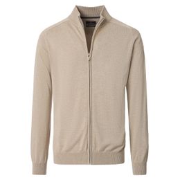 Strickjacke Casamoda "Casamoda Strickjacke uni", Herren, Gr. 3XL, champagner beige, 100% Baumwolle, Strickjacken Strickjacke