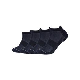 Sneakersocken Camano "function", Herren, Gr. 35-38, blau (dunkelblau), Materialmix, unifarben, normal, Socken Sneakersocken, mit Micro-Pl&uuml;sch an Ferse und Zehen
