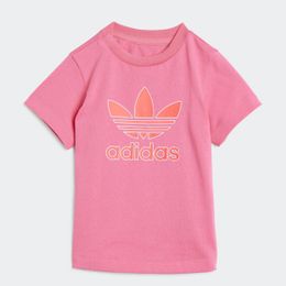 T-Shirt adidas originals "TREFOIL KIDS", M&auml;dchen, Gr. 74, pink (pink fusion), Obermaterial: 100% Baumwolle, Rundhals, Shirts T-Shirt, f&uuml;r Babys und Kleinkinder, sportlicher Stil, bequemes Design