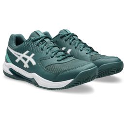 Tennisschuh asics "GEL-DEDICATE 8 CLAY", Herren, Gr. 44,5, schwarz neptune, wei&szlig;, Textil, Schuhe, Sandplatzschuhe f&uuml;r Aschepl&auml;tze