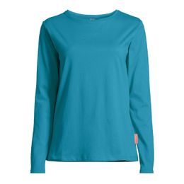 Sweatshirt SALZHAUT "Sweatshirt KANT", Damen, Gr. L, blau (fjord), Obermaterial: 100% Baumwolle CO., Sweatshirts Sweatshirt