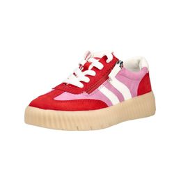 Tamaris Damen Plateausneaker "Tamaris Sneaker Veloursleder/Textil", Gr. 37rot, pink, Textil, Veloursleder, Schuhe