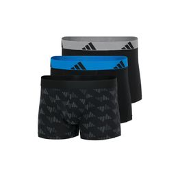 Boxershorts adidas originals "Boxershort 3er Pack", Herren, Gr. L, bunt (schwarz, grau, blau), Obermaterial: 95% Baumwolle CO. 5% Elasthan EL., Unterhosen