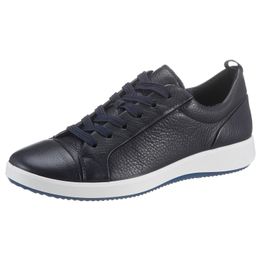 Sneaker Ara "ROMA", Damen, Gr. 6 (39), dunkelblau, Glattleder, unifarben, Schuhe Sneaker, Freizeitschuh, Halbschuh, Schn&uuml;rschuh mit High Soft Fu&szlig;bett, G-Weite