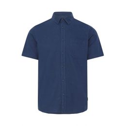 Leinenhemd Blend "Leinenhemd BHMLins", Herren, Gr. 3XL, N-Gr, blau (marineblaus), Obermaterial: 55% Leinen LI. 45% Viskose CV., Hemden
