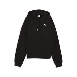 Hoodie Puma "Wardrobe Essentials Oversized Hoodie Damen", Damen, Gr. XL, schwarz, Obermaterial: 32% Polyester, 68% Baumwolle. Rippe: 4% Elasthan, 96% Baumwolle, oversize, Sweatshirts Hoodie