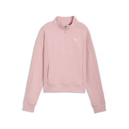 Sweatshirt Puma "Puma Class Relaxed Sweatshirt Damen", Damen, Gr. S, rosy outlook pink, Obermaterial: 32% Polyester, 68% Baumwolle; Taschenfutter: 100% Baumwolle; Rippe: 97% Baumwolle, 3% Elasthan; Einsatz: 60% Baumwolle, 40% Polyester; Oberer Bund: 3% Elasthan, 97% Baumwolle, relaxed fit, Sweatshirts Sweatshirt