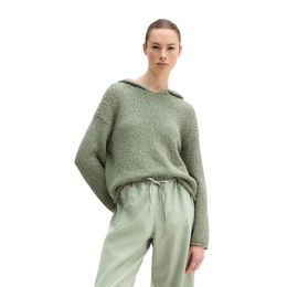 Marc O'Polo Strickpullover MARC O'POLO "aus Organic-Cotton-Mix-Slub", Damen, Gr. L, fresh sage, Obermaterial: 75% Baumwolle, 25% Polyester, unifarben, Pullover Strickpullover