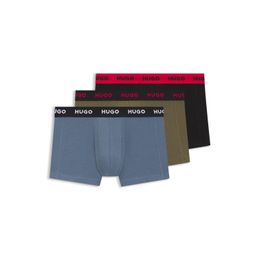 HUGO UNDERWEAR Herren Trunk "TRUNK TRIPLET PACK", Gr. Mopen miscellaneous 974, Jersey, Obermaterial: 95% Baumwolle, 5% Elasthan, Unterhosen, mit