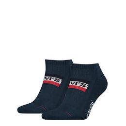 Levi's Sneakersocken LEVI'S "LEVIS LOW CUT SPRTWR LOGO", Herren, Gr. 43-46, marineblaus, Baumwollmischung, elastisch, Socken Sneakersocken