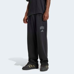 Sporthose adidas Sportswear "COLLEGIATE", Herren, Gr. L, N-Gr, schwarz, grau six, normal, gr., Obermaterial: 70% Baumwolle, 30% Polyester, Hosen Sporthose