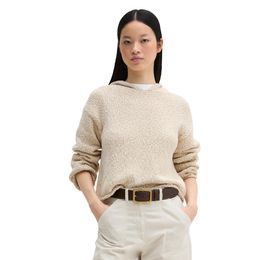 Marc O'Polo MARC O'POLO Damen Strickpullover "aus Organic-Cotton-Mix-Slub"grau silk, Gr. XL, unifarben, Obermaterial: 77% Baumwolle, 23% Polyester, Pullover