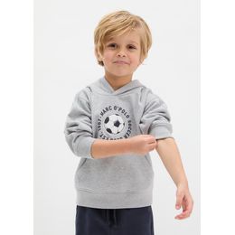 Marc O'Polo Junior Hoodie MARC O'POLO JUNIOR, Jungen, Gr. 104/110, silber grau mel, Sweatware, Obermaterial: 100% Baumwolle, normal normal, Rippb&uuml;ndchen, Sweatshirts Hoodie, f&uuml;r Jungs bis Gr&ouml;&szlig;e 122