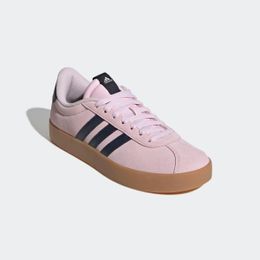 Damen Sneaker "VL COURT 3.0", adidas Sportswear, Gr. 40clear pink, legend ink, gum 3, Leder, Synthetik, Schuhe, inspiriert vom Design des adidas samba