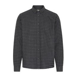 Langarmhemd Blend "Langarmhemd BHBarney", Herren, Gr. XXL, N-Gr, silber (iron gate), Obermaterial: 75% Polyester PES. 25% Baumwolle CO., Hemden