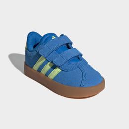 Sneaker adidas Sportswear "VL COURT 3.0", M&auml;dchen, Gr. 27, bright royal, pulse lime, gum10, Leder, Synthetik, Schuhe Sneaker, f&uuml;r Kinder, inspiriert vom Design des adidas samba