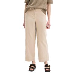 Marc O'Polo MARC O'POLO Damen Chinohose "aus Organic Cotton-Lyocell-Leinen-Mix"earthy taupe, Gr. 40, unifarben, Twill, Obermaterial: 54% Baumwolle, 23% Lyocell,