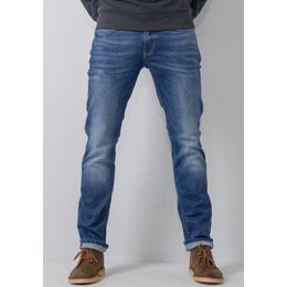 Regular-fit-Jeans PETROL INDUSTRIES "RUSSEL", Herren, Gr. 33, L&auml;nge 34, blau (vintage blau), Denim/Jeans, Obermaterial: 86% Baumwolle, 12% Polyester, 2% Elasthan, normal, Jeans, mit Fade-out Effekten
