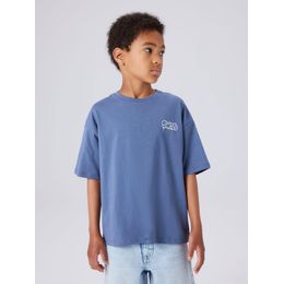 name it Jungen T-Shirt "NKMBLEZE SS RLX TOP PS NOOS"vintage indigo, Gr. 158, bedruckt, unifarben, Jersey, Obermaterial: 100% Baumwolle, Shirts
