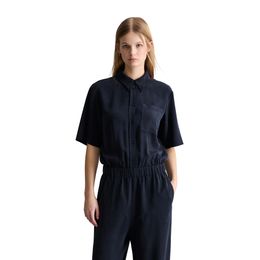 Marc O'Polo Jumpsuit MARC O'POLO DENIM "aus LENZING&trade; Lyocell", Damen, Gr. XXS, Normalgr&ouml;&szlig;en, blau depths, Obermaterial: 100% Lyocell, unifarben, regular fit, normaler Saum, Overalls Jumpsuit