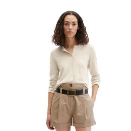 Marc O'Polo Cardigan MARC O'POLO "aus Organic Cotton-Leinen-Mix", Damen, Gr. M, grau silk, Obermaterial: 90% Baumwolle, 10% Leinen, unifarben, regular fit, Rundhals, Strickjacken