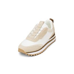 Marc O'Polo MARC O'POLO Damen Sneaker "aus Veloursleder und Neopren", Gr. 38sanftes wei&szlig;, natural stone, Obermaterial: 89% Leder (Rind), 11% Polyurethan,